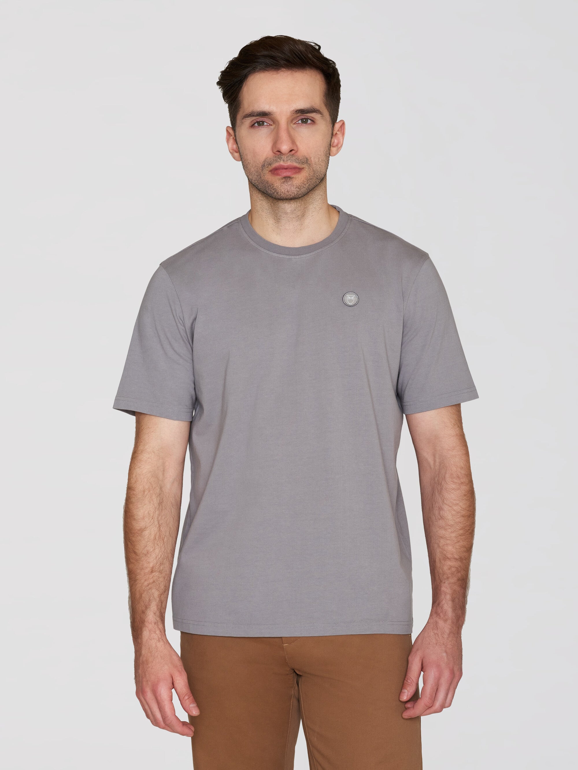 Regular fit Badge t-shirt - Sharkskin