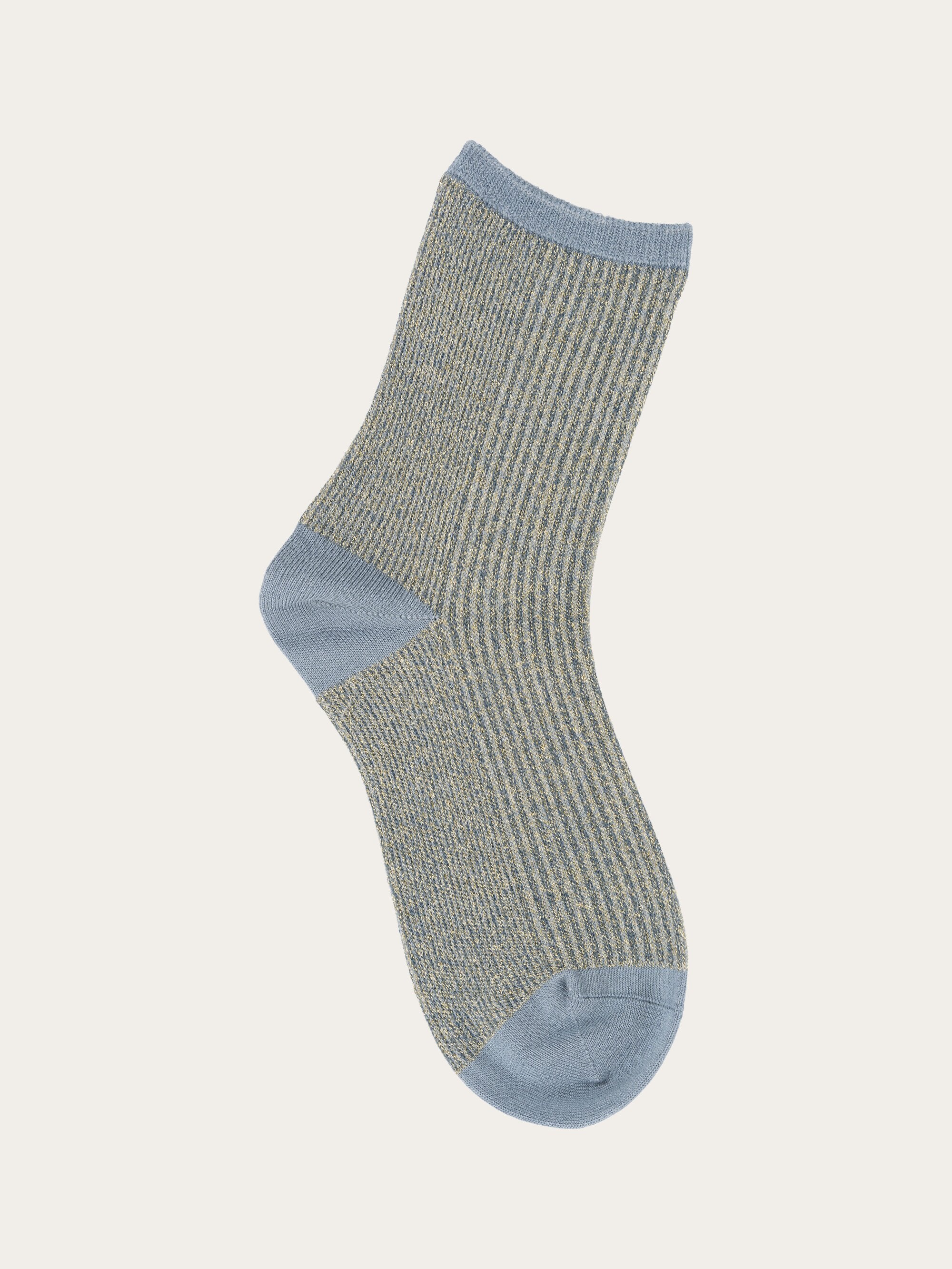 Single pack Colorblock rib socks - China Blue von KnowledgeCotton ...